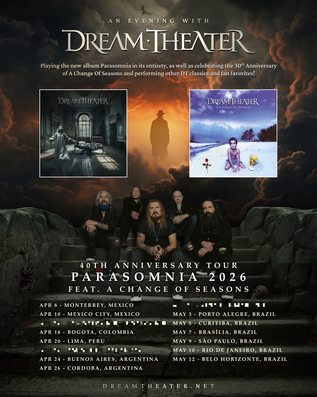 Dream Theater Tour 2026: Parasomnia Tour
